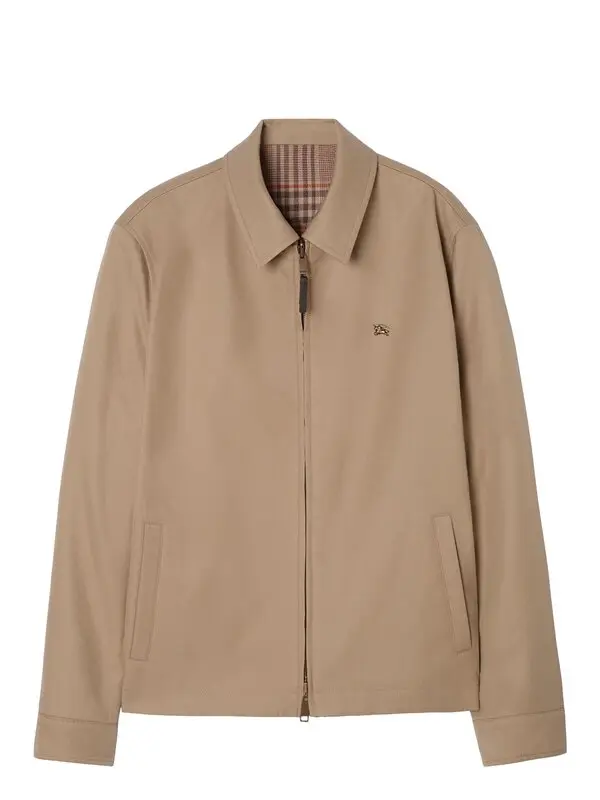 Burberry Reversible Gabardine Harrington Jacket - Beige