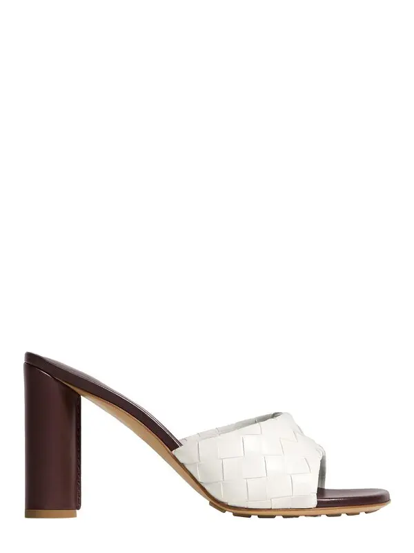 Bottega Veneta Lambskin Livia Heeled Mules 90 - White