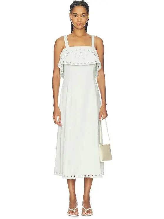 CLEOBELLA Midi Dress With Eyelet Detail - Skywriting