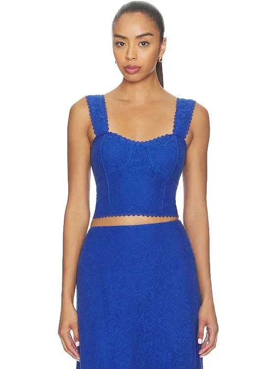 CLEOBELLA Azul Lace Cropped Top - Surf The Web