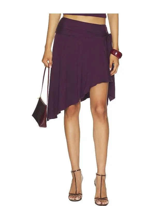 NIA Antonio Asymmetrical Skirt - Plum