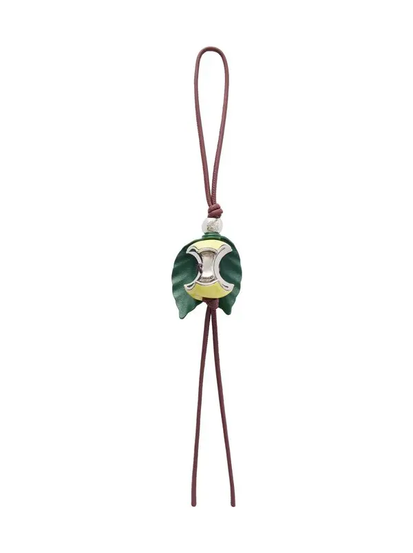 Loewe Leather And Silver-tone Apple Charm - Multi
