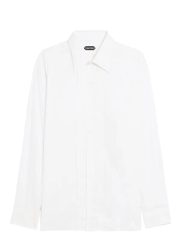 TOM FORD Cottonpoplin Tuxedo Shirt - White