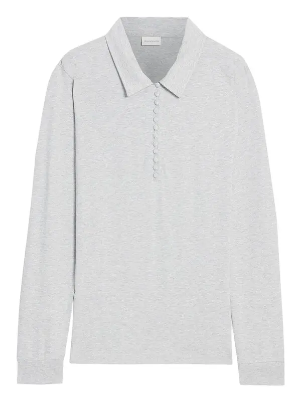 Dries Van Noten Cotton-jersey Polo Shirt - Stone