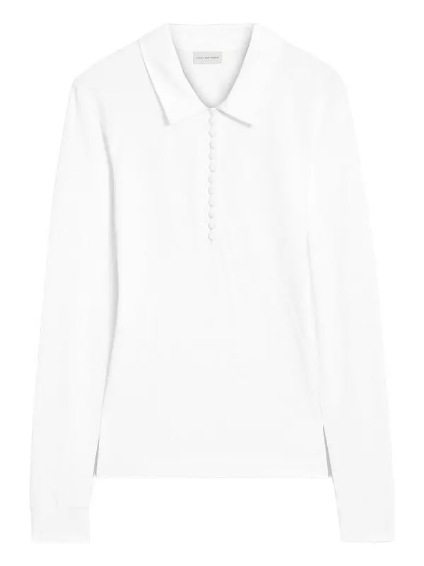 Dries Van Noten Cotton-jersey Polo Shirt - White