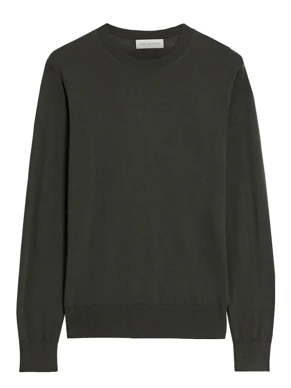 Dries Van Noten Merino Wool Sweater - Forest Green