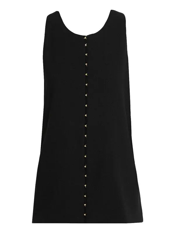 Adam Lippes Nazra Wool-crepe Top - Black