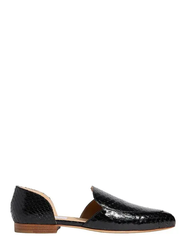 Gabriela Hearst Jax Croc-effect Leather Loafers - Black
