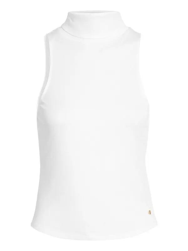 ANINE BING Modal-blend Jersey Turtleneck Top - White