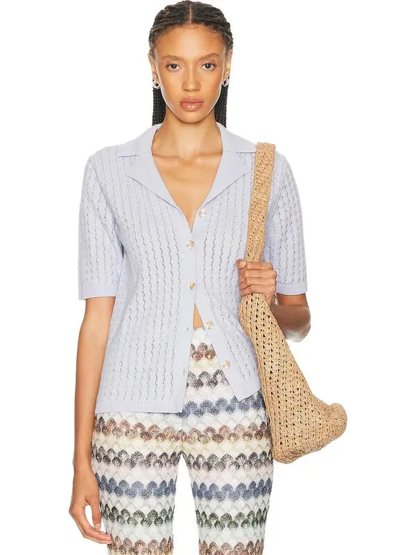 Varley Madelene Knit Shirt - Pale Iris