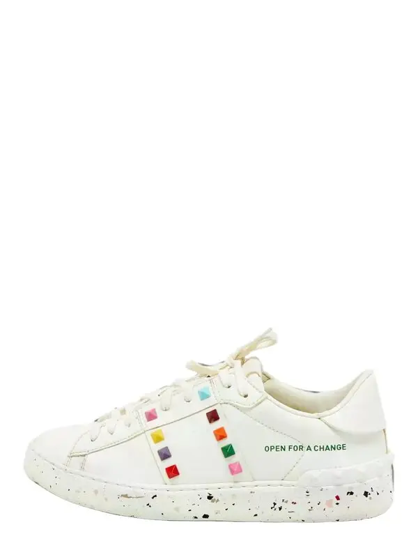 Valentino Garavani Rockstud Leather Sneakers - White