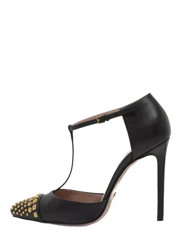 Gucci Coline Stud-embellished Leather Heeled Pumps - Black