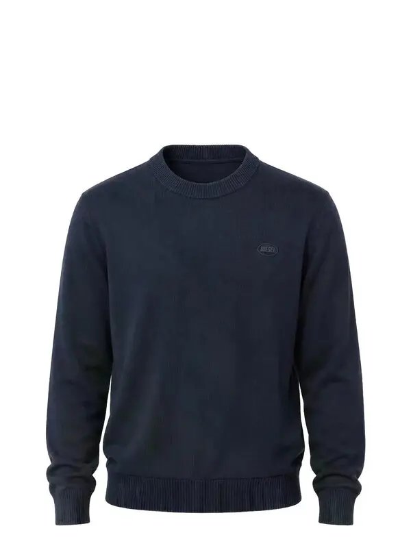 DIESEL® Logo Patch Crewneck Sweatshirt - Blue