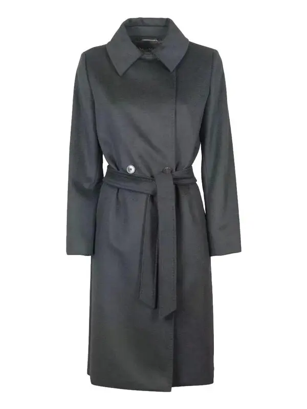 Max Mara Belted Wool Coat - Black