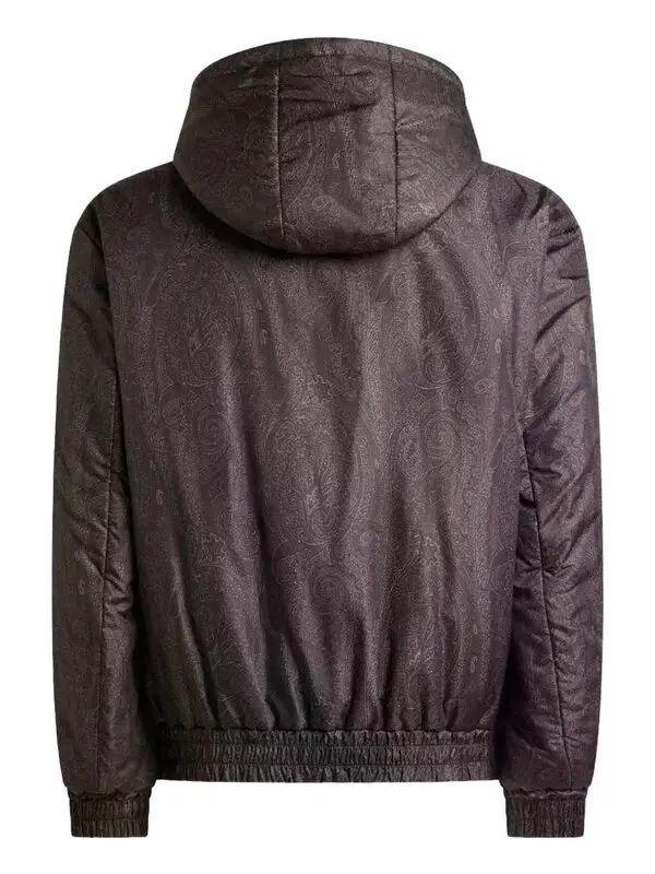 Etro Padded Bomber Jacket With Arnica Motif - Brown