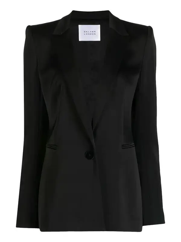 Galvan Sculpted Single-breasted Blazer - Black