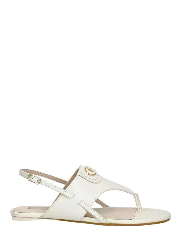 Liu Jo Logo-plaque Slingback Sandals - White