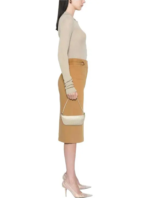 Fendi Zucchino Canvas Shoulder Bag - Brown