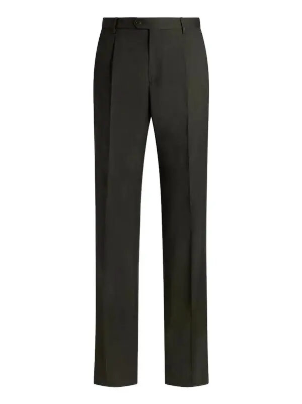 Etro Cool Wool Trousers With Crease Detail - Grey
