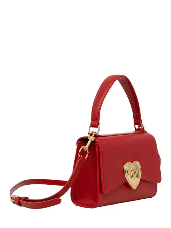 Moschino Heart Plaque Tote Bag - Red