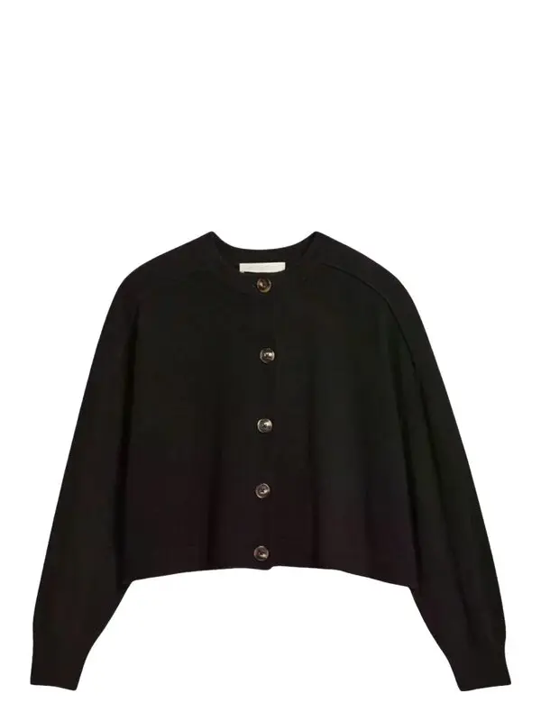 Vanessa Bruno Cropped Button-up Raglan Cardigan - Black