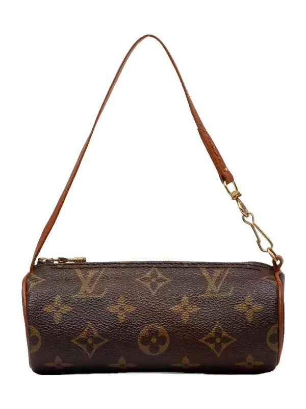 LOUIS VUITTON Monogram Papillon Pochette Handbag - Brown