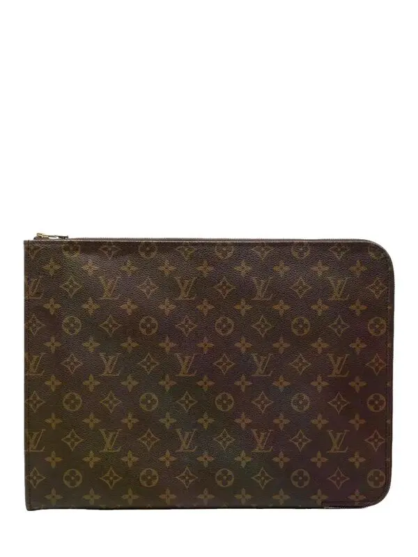 LOUIS VUITTON 1992 Monogram Poche Documents Portfolio - Brown