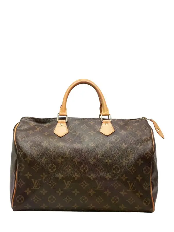 LOUIS VUITTON Monogram Speedy 35 Boston Bag - Brown