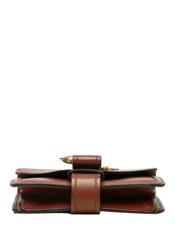 Chloé Aby Lock Chain Flap Crossbody Bag - Brown