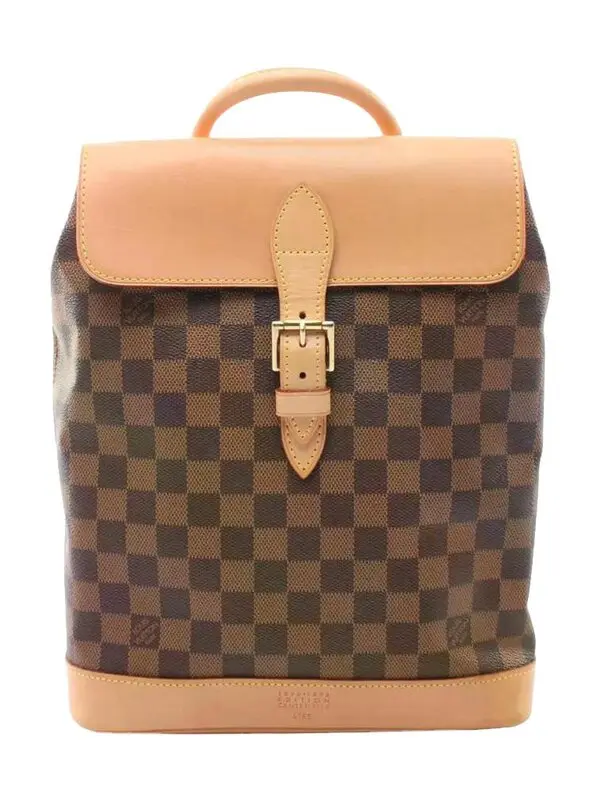 LOUIS VUITTON 1996 Damier Ebene Arlequin Soho Backpack - Brown