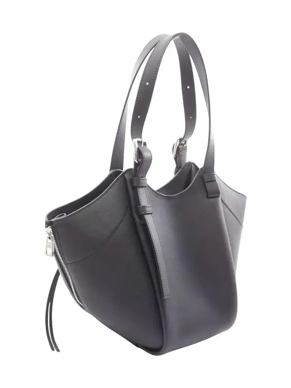 Loewe Leather Hammock Flip Bag Satchel - Black