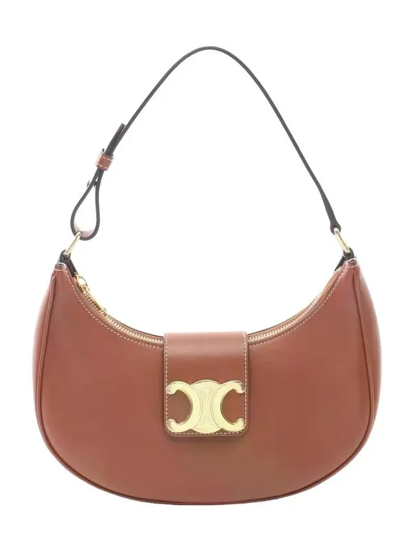 Celine Smooth Calfskin Triomphe Ava Shoulder Bag - Brown