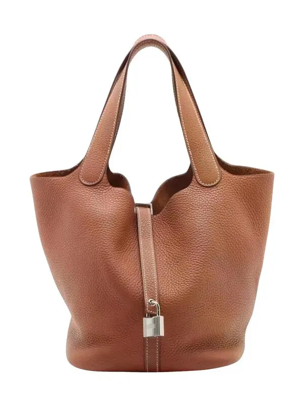 Hermès Clemence Picotin Lock 22 Handbag - Brown