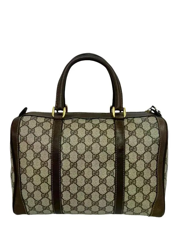 Gucci Gg Supreme Boston Bag - Brown