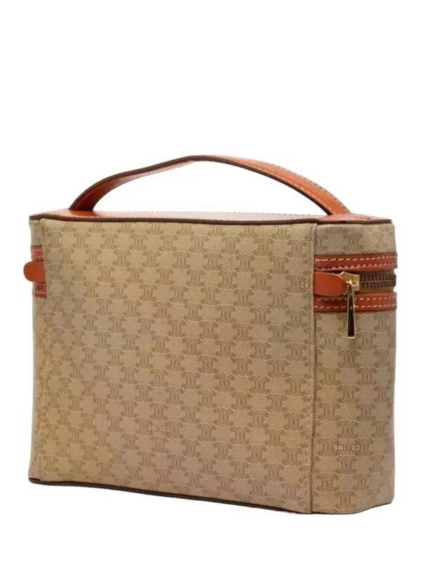 Celine 1996 Macadam Coated Canvas Vanity Bag - Neutrals