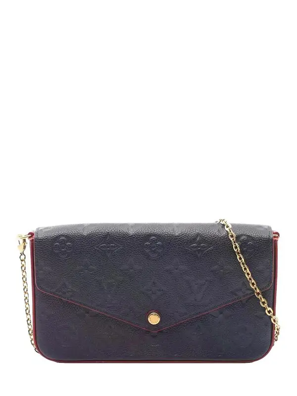 LOUIS VUITTON Monogram Empreinte Pochette Felicie Crossbody Bag - Blue