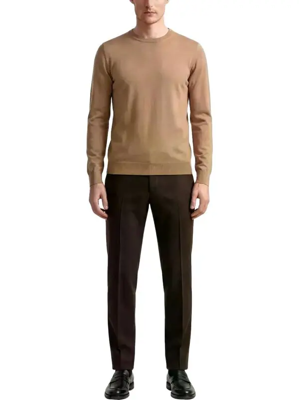 DRUMOHR Crew Neck Cotton Sweater - Neutrals