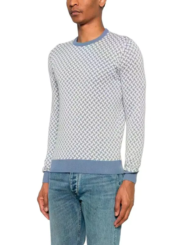 DRUMOHR Razor Blade Crew-neck Sweater - Blue