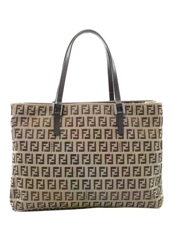 Fendi Zucchino Canvas Tote Bag - Neutrals