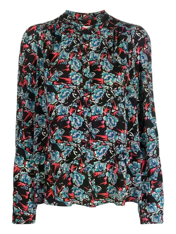 Zadig&Voltaire Tchin" Printed Silk Blouse - Black