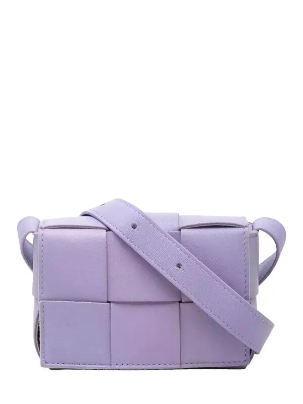 Bottega Veneta Extra Mini Nappa Maxi Intrecciato Cassette Crossbody Bag - Purple