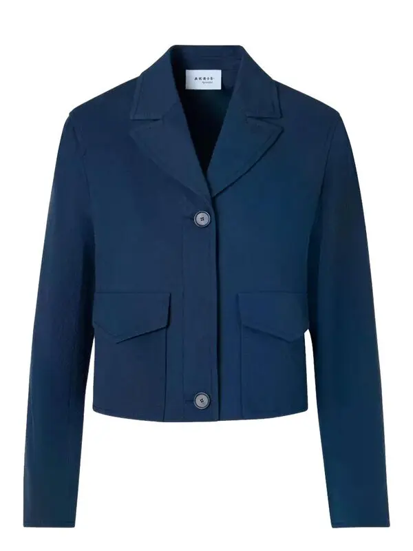 Akris Dark Notched Lapel Jacket - Blue