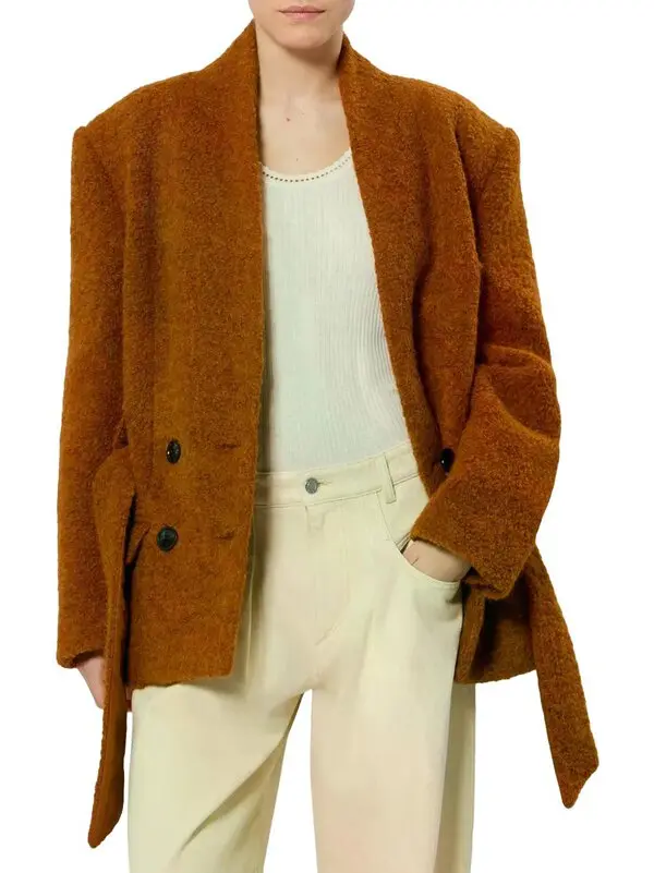 Isabel Marant Étoile Syndra Bouclé Jacket - Brown