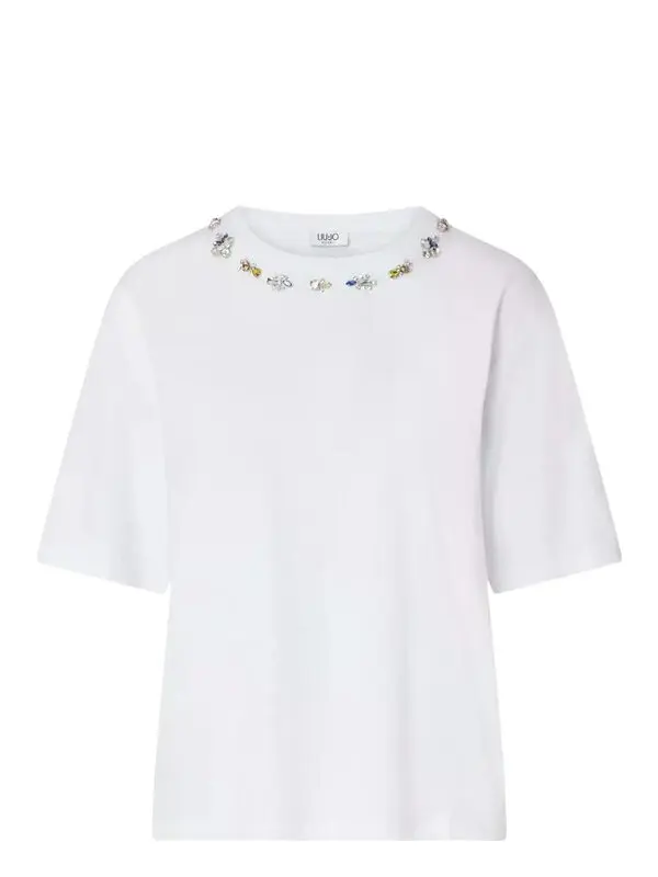 Liu Jo T-shirt With Jewel Embroidery - White