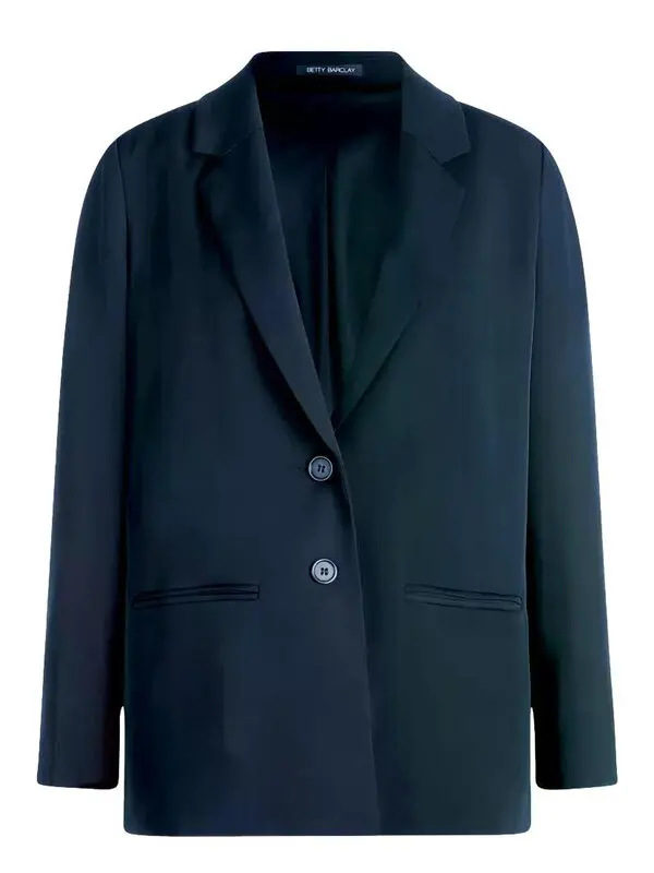 BETTY BARCLAY Notched Lapel Button-fastening Blazer - Blue