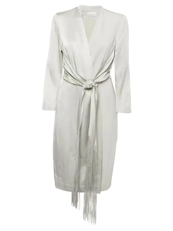 Max Mara Long Sleeve Midi Dress - Grey