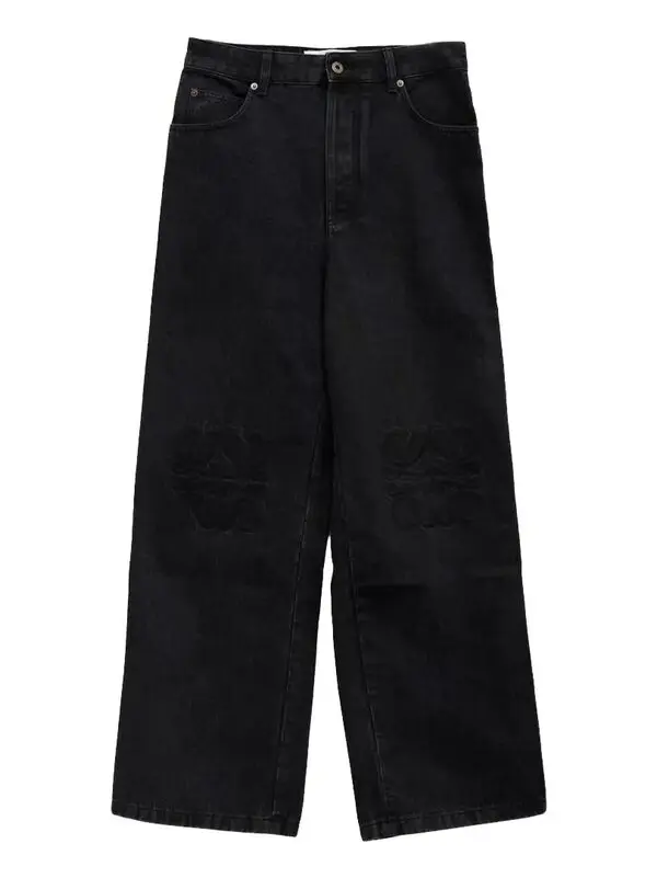 Loewe Anagram Embroidered Jeans - Black