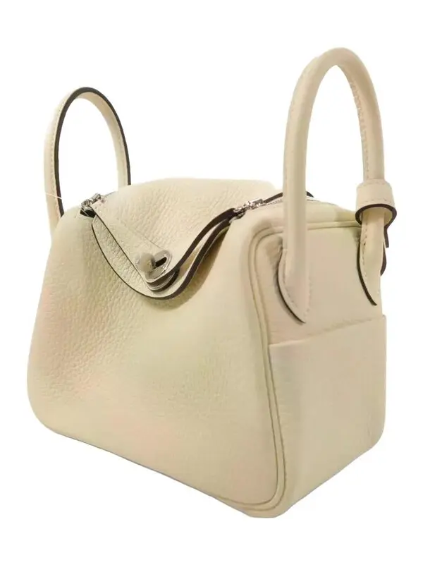 Hermès Mini Lindy Two-way Leather Tote Bag - Neutrals