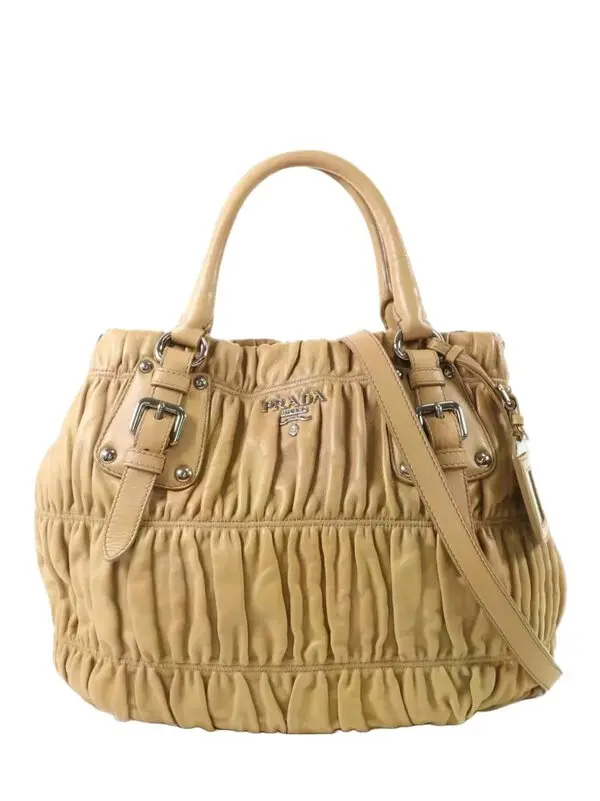Prada Nappa Gaufre Tote Bag - Neutrals