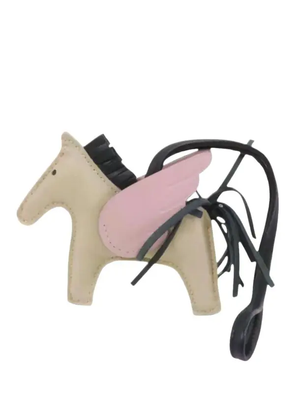 Hermès Rodeo Pegase Leather Charm - White